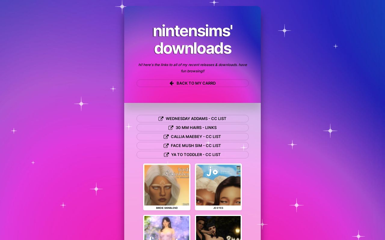 nintensims' downloads